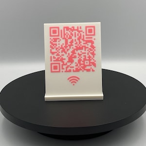 3D Printed Custom QR Code Wifi Sign, Elegant 3d-printed Wifi Qr-code ...