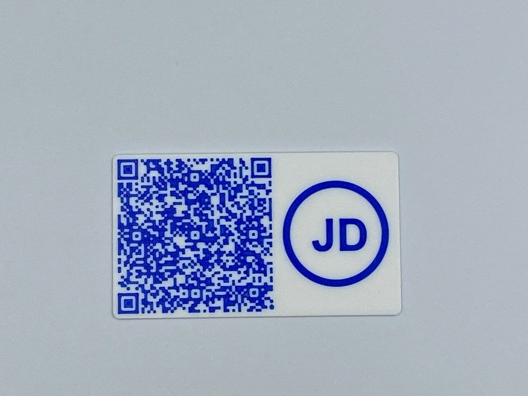 3d-printed Vcard QR Code | Biodegradable PLA | Business Card Size ...