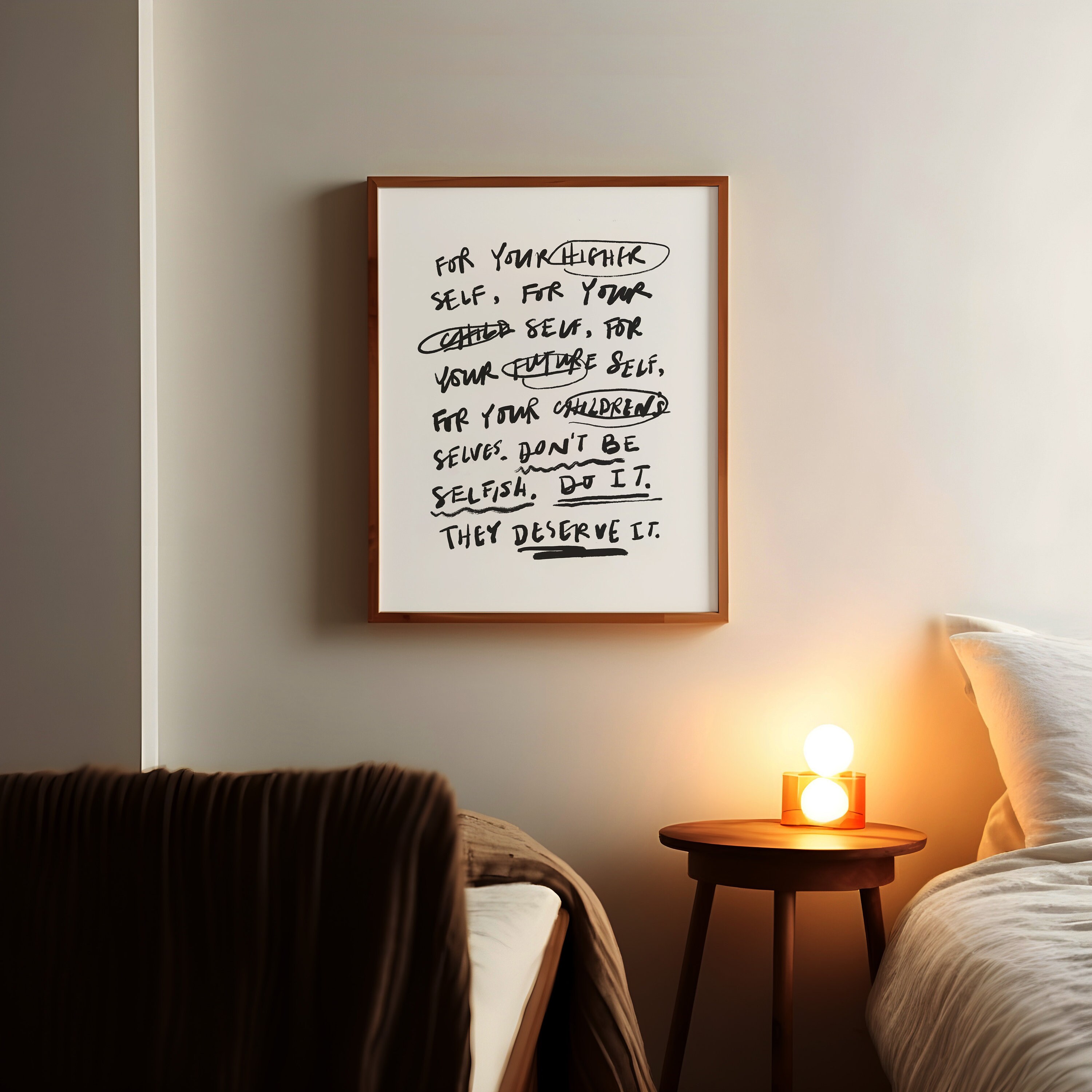 Do It for You Quote Poster Inspirational Wall Art Urban Black & White ...