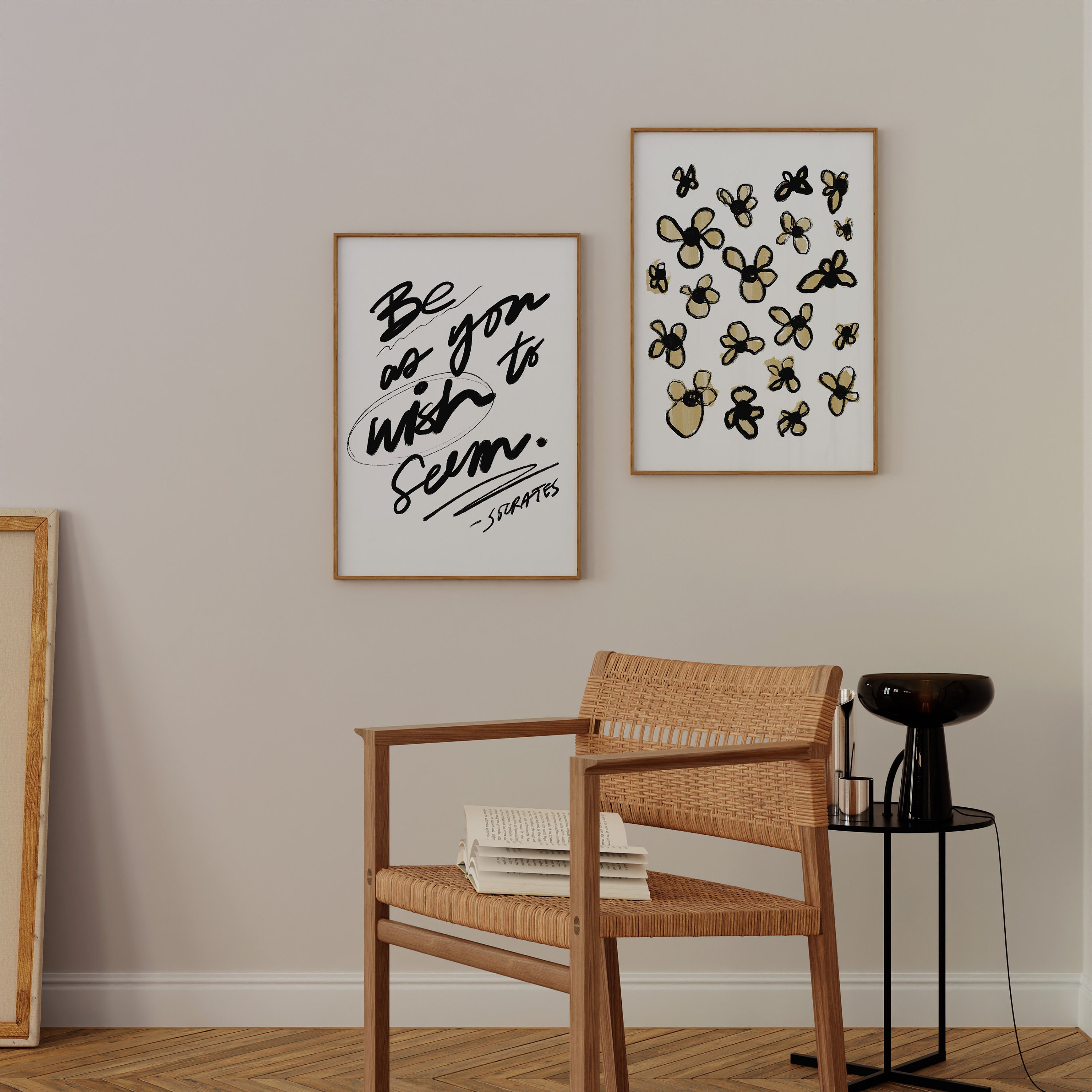 Socrates Inspirational Quote Poster - Lettering Typography Graphic Wall ...