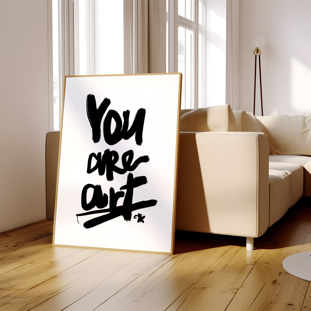 Self Love Poster You Are Art Typography Quote Print Inspirational Wall ...