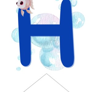 Sea Creature Printable Birthday Bunting | Budget-friendly Underwater ...