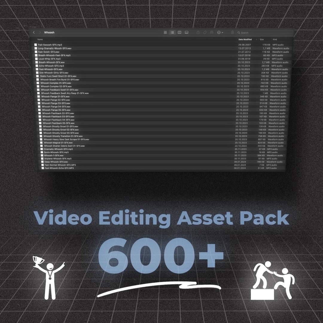 Ultimate Video Editing Asset Pack: HD SFX, Cinematic Sounds, Overlays ... Ultimate Video Editing Asset Pack: HD SFX, Cinematic Sounds, Overlays ...