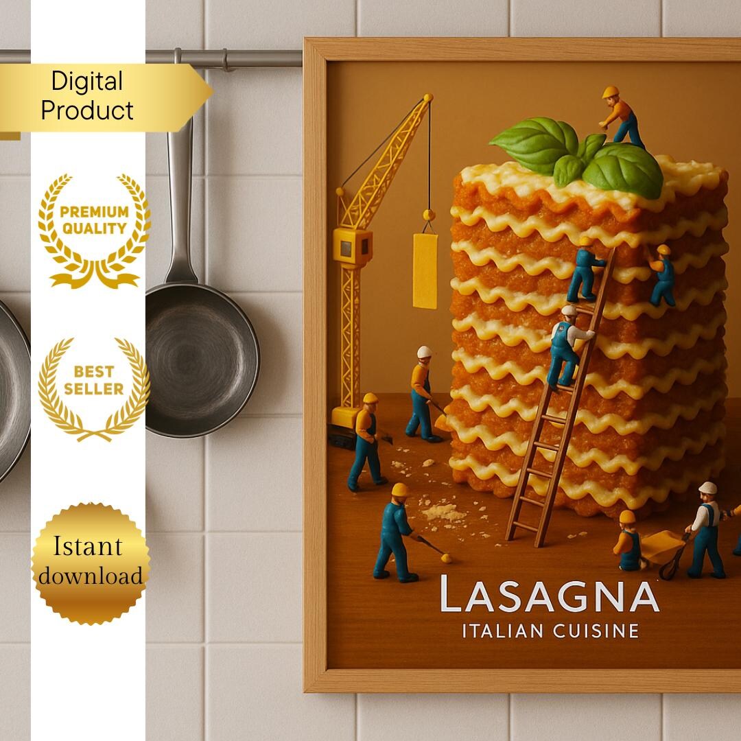 Little Chefs in 4 Cooking Posters, Ideal for a Modern Kitchen or as a ...