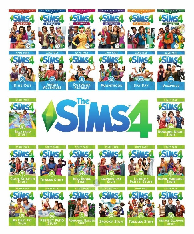 Los Sims 4: Colección completa con 72 paquetes de expansión DLC para PC ...