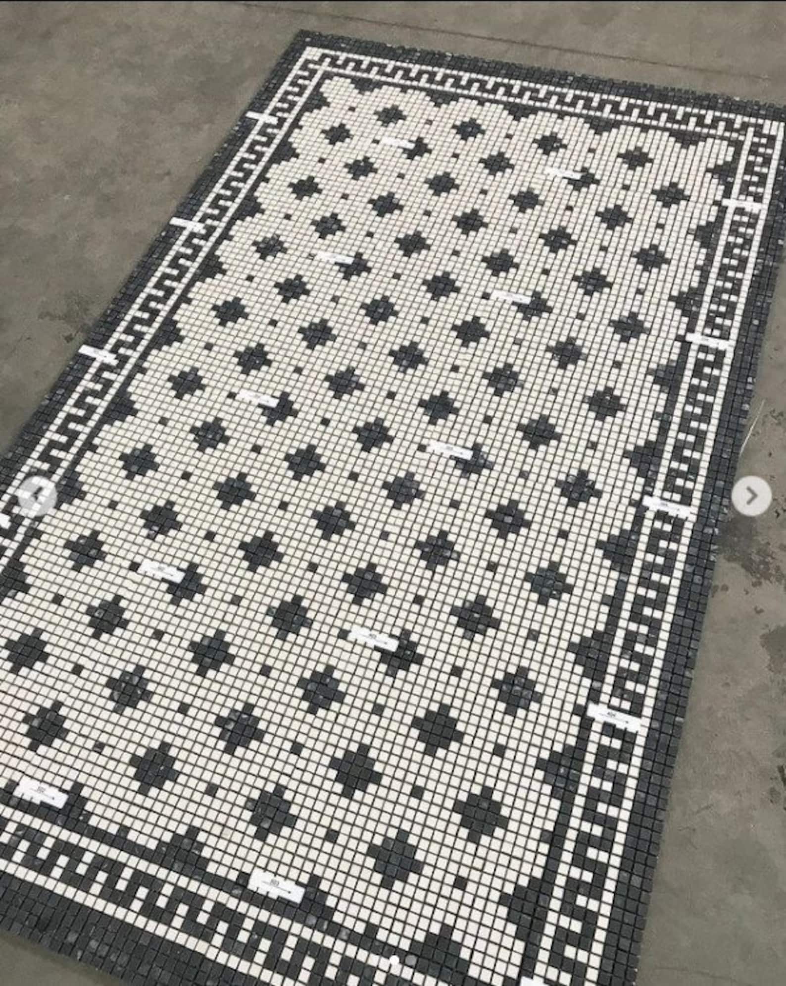 Custom Floor Mosaic Carpet, Handmade Mosaic Floor Tile, Mosaic Flooring ...