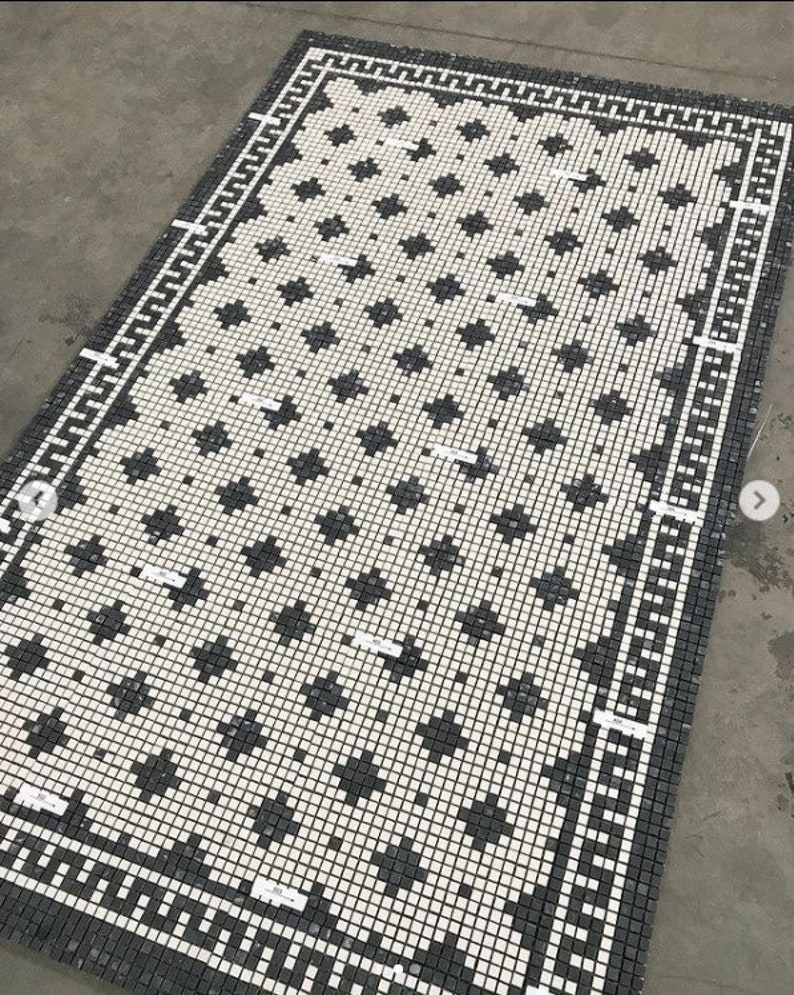 Custom Floor Mosaic Carpet, Handmade Mosaic Floor Tile, Mosaic Flooring ...