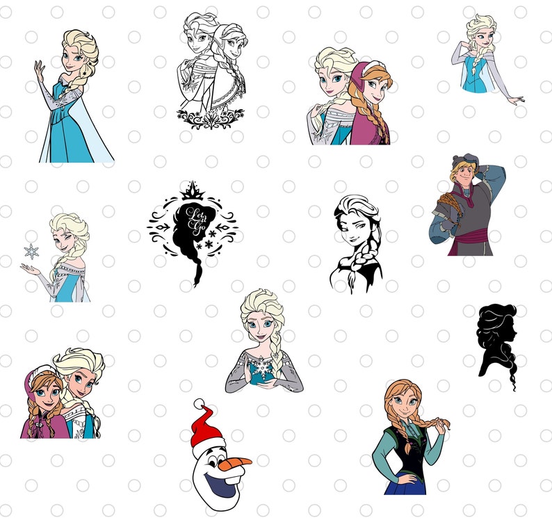 Frozen SVG Bundle, Frozen Clipart, Elsa Svg, Princess Svg,frozen ...