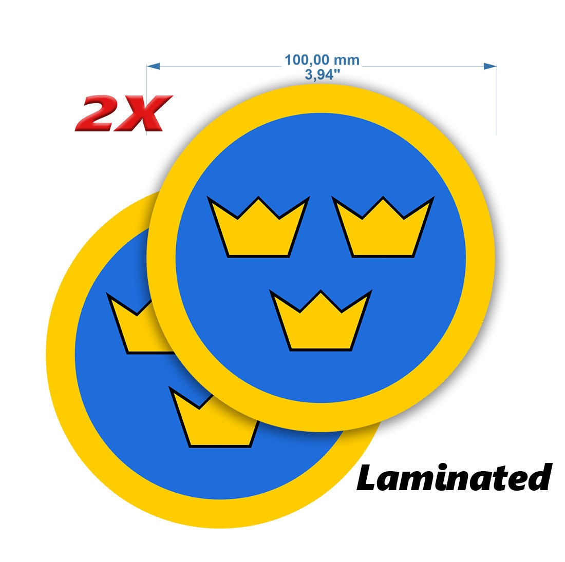 Swedish Air Force Target Mod Laminated Decal Classic Sticker Car Decal ...