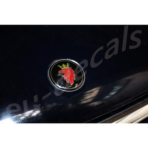 SAAB Black Griffin Badge Bonnet Hood Trunk Hatch Steering Wheel Emblem ...