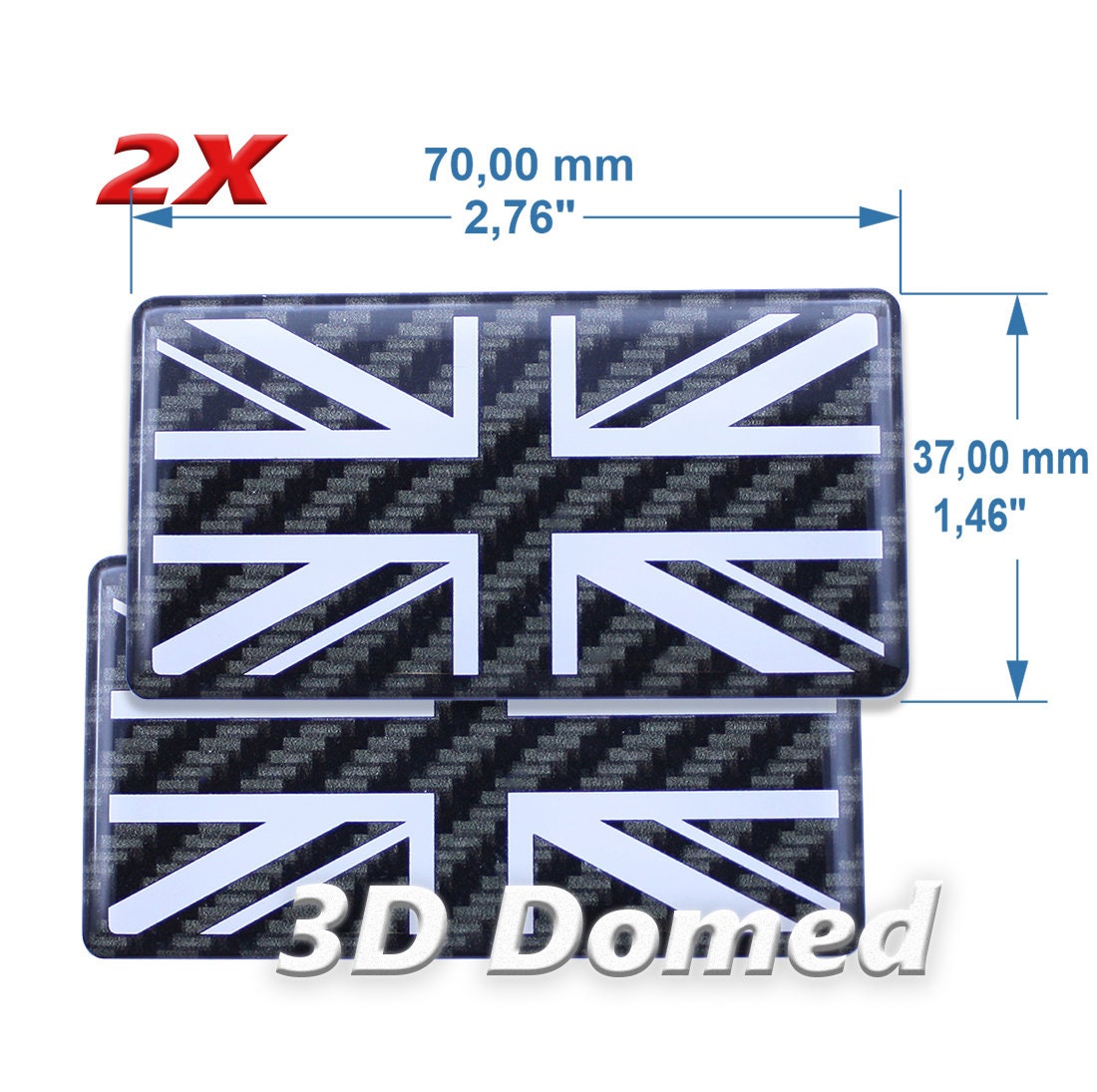 UK Union Jack Flags Sticker Domed 3D Sticker Self Adhesive Back 3D ...