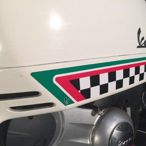 Vespa Side Stripes Stickers Checkered With Italian Flag for GTS 125 150 ...