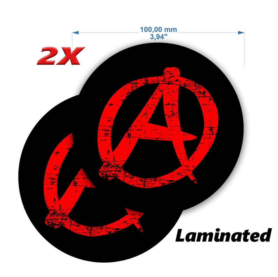 A for Anarchi Laminated Decal Classic Motorcycle Sticker Car Decal ...