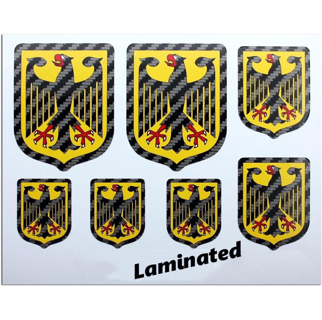 Set of 7 Germany Deutsche Bundesadler Shield Stickers Country Sign ...