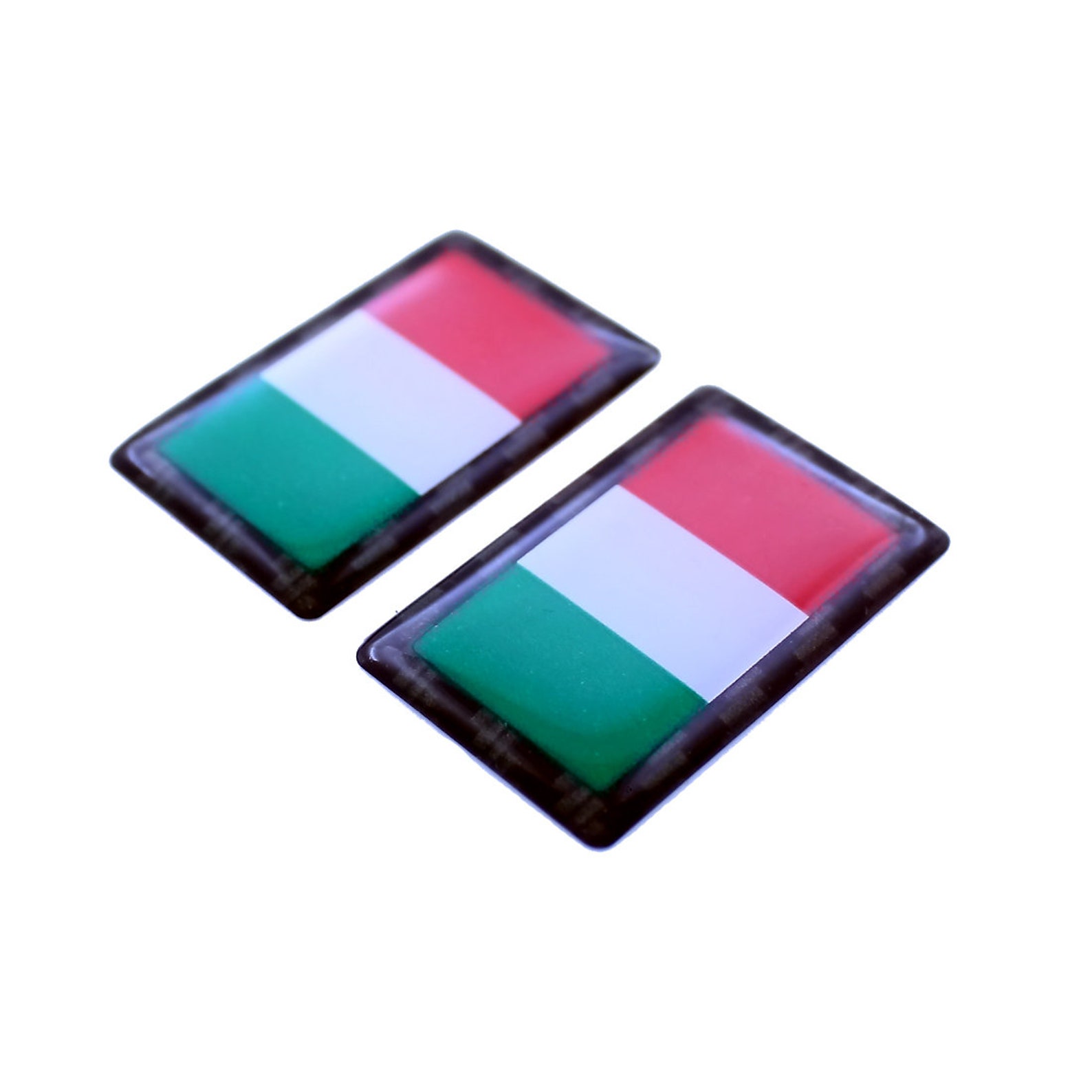 Italian Flag Sticker Domed 3D Sticker Self Adhesive Back 3D Decals ...