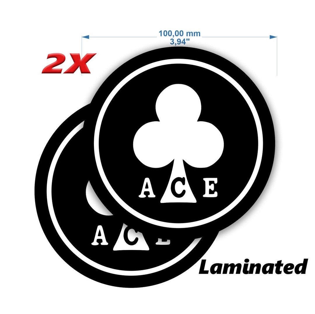 ACE of Spades Mod Laminated Vinyl Decal - Classic Motorcycle, Car ...