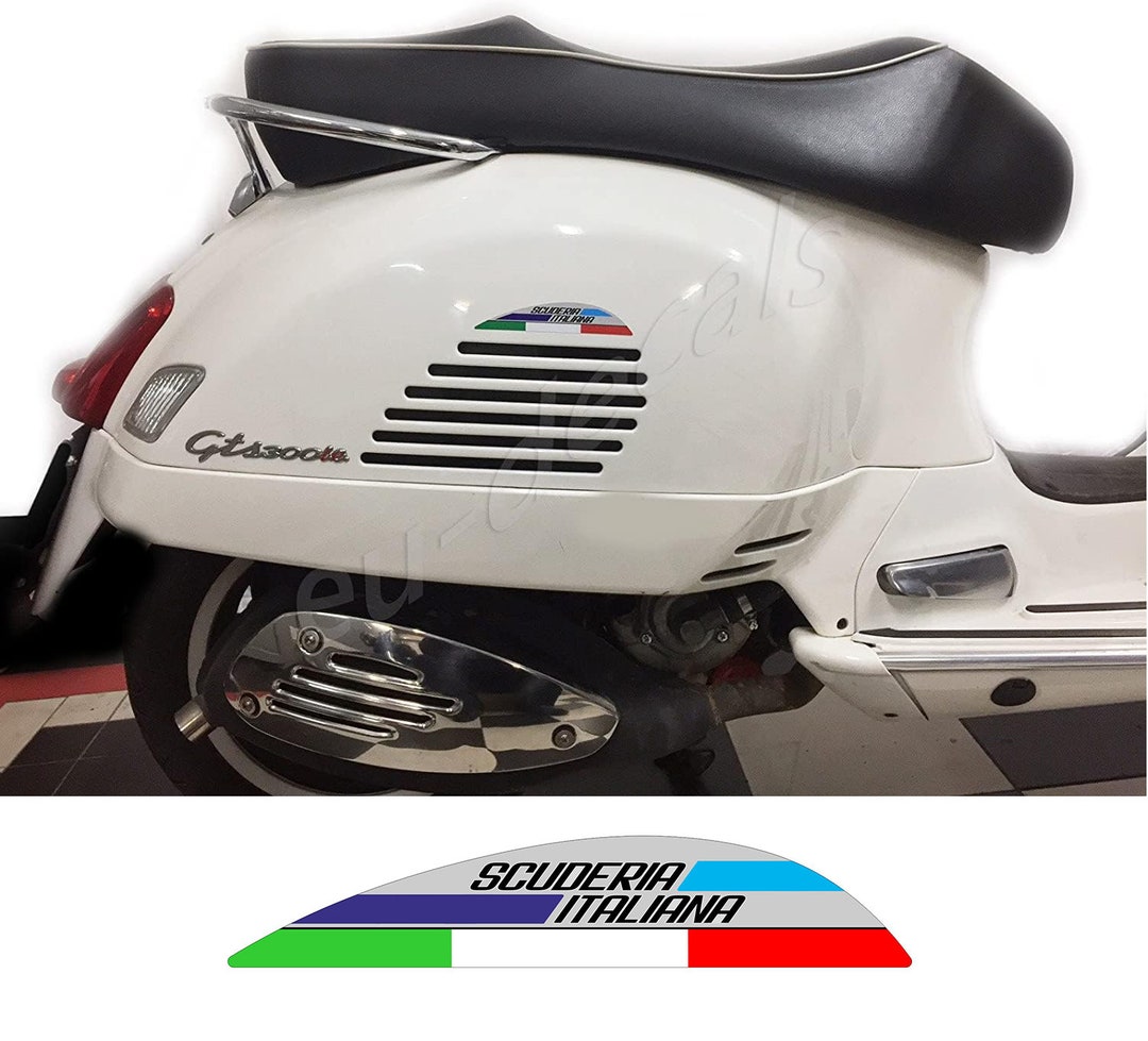Vespa Sticker for Rear Right Side Vent Extension Italian Flag and ...