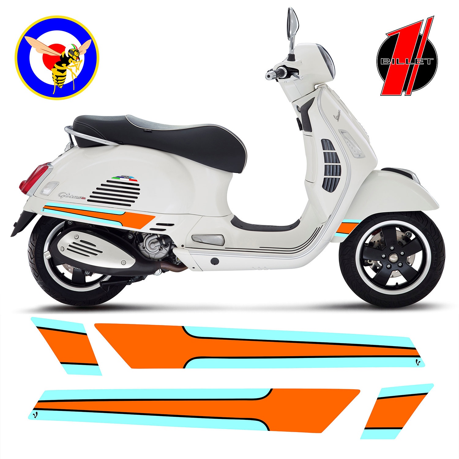 Vespa Side Stripes Stickers Racing Legend G for GTS 125 150 200 250 300 ...