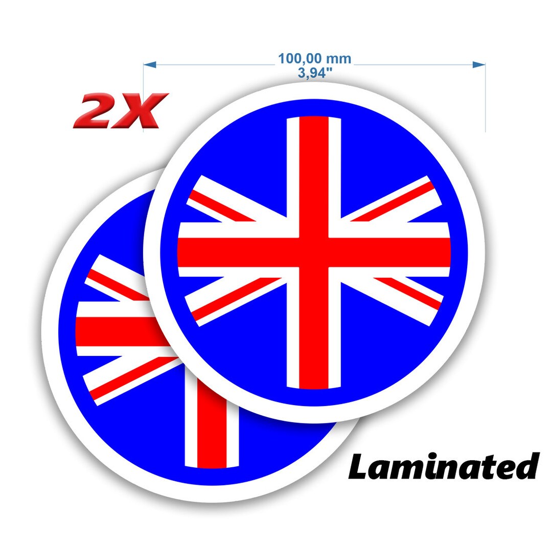 UK Flag Mod Union Jack Laminated Decal Classic Motorcycle Sticker Car ...