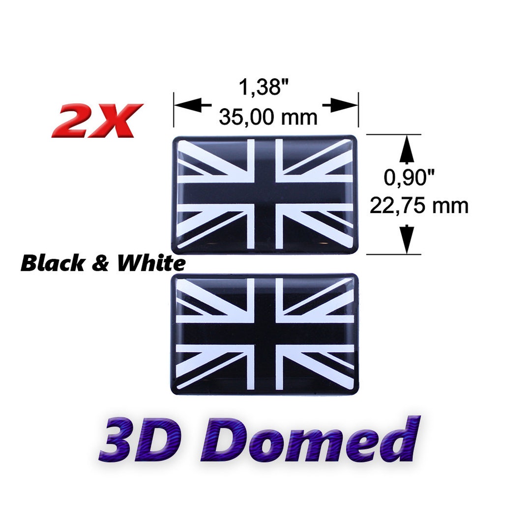 UK Union Jack Flag Sticker Domed 3D Sticker Self Adhesive Back 3D ...