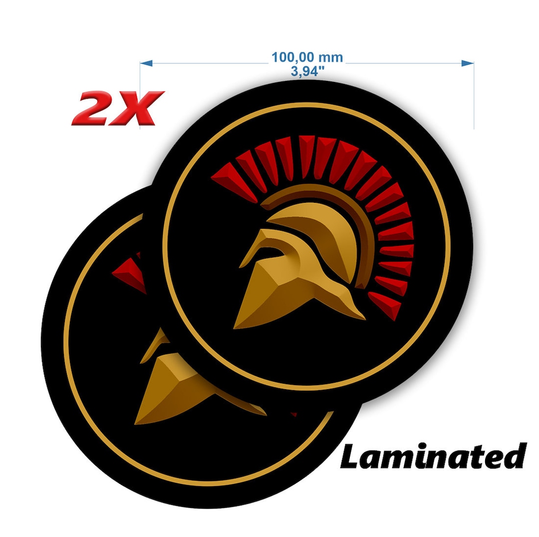 Spartan Helmet Laminated Decal Classic Motorcycle Sticker Car Decal ...