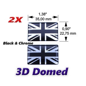 UK Union Jack Flag Sticker Domed 3D Sticker Self Adhesive Back 3D ...