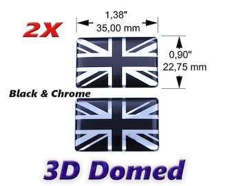 UK Union Jack Flag Sticker Domed 3D Sticker Self Adhesive Back 3D ...
