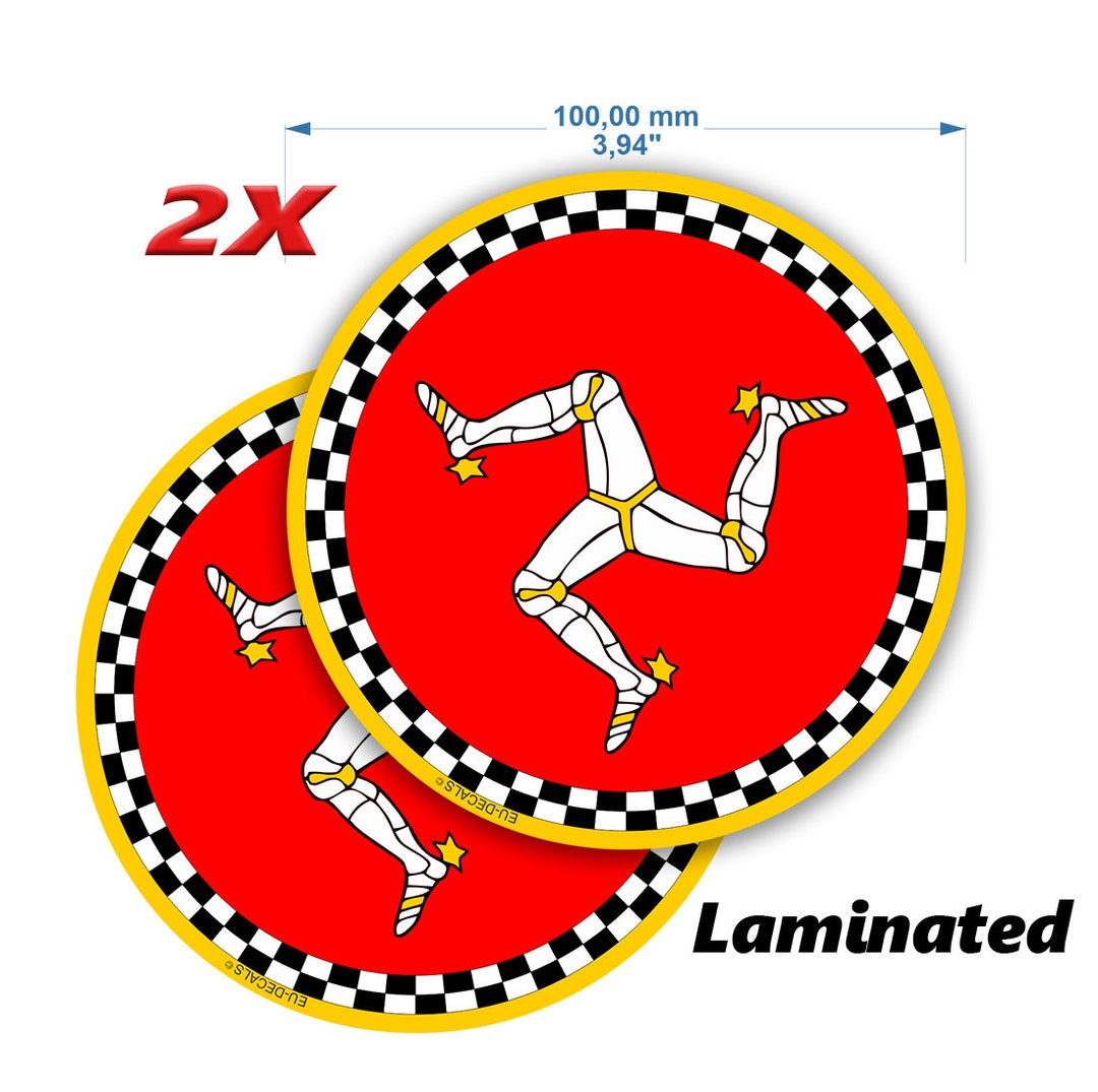 Isle of Man TT Racing Laminated Decal Classic Retro Motorcycle Sticker ...