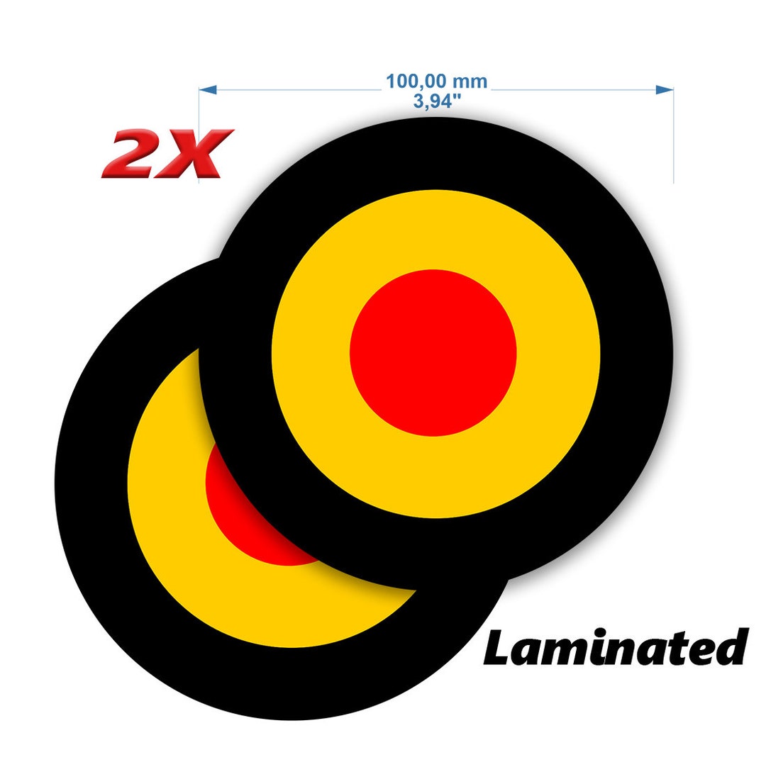 Target Mod German Flag Belgium Laminated Decal Motorcycle Sticker Car ...