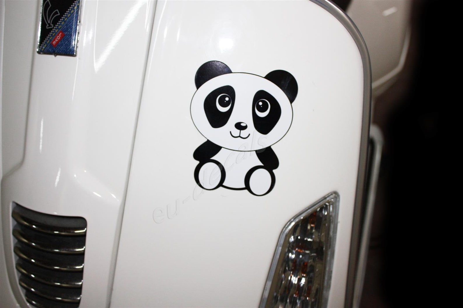 Cute Baby Panda Bear Laminated Decal Classic Motorcycle Sticker Car ...