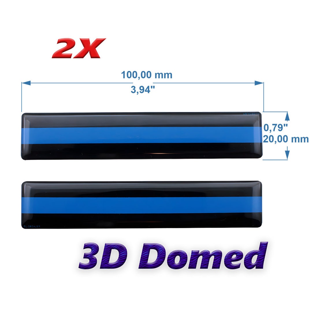 Police Thin Blue Line Stickers Domed 3D Sticker Self Adhesive Back 3D ...