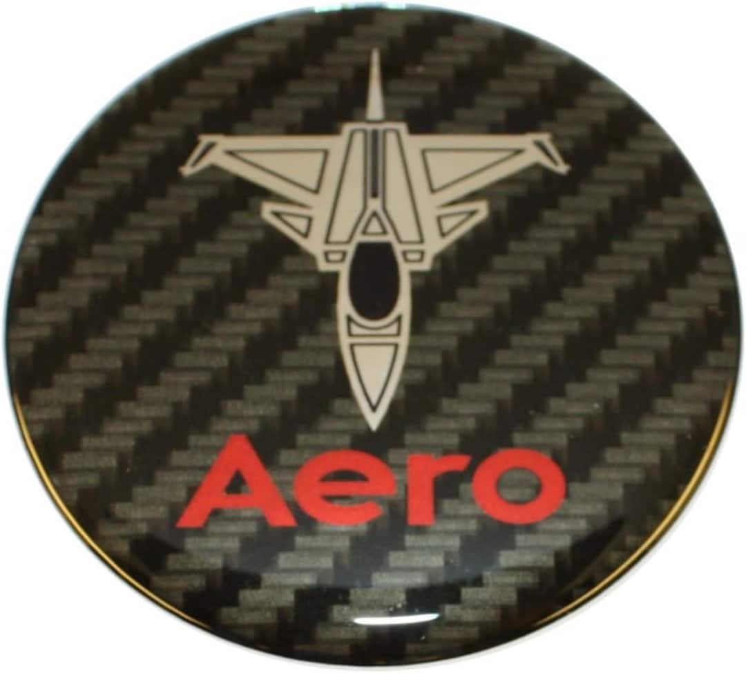 JET Plane SAAB Aero Carbon Look Red Chrome Badge Bonnet Hood Trunk ...