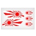 5X Japan Rising Sun Flags Stickers Laminated Decal for Car Helmet Bike ...