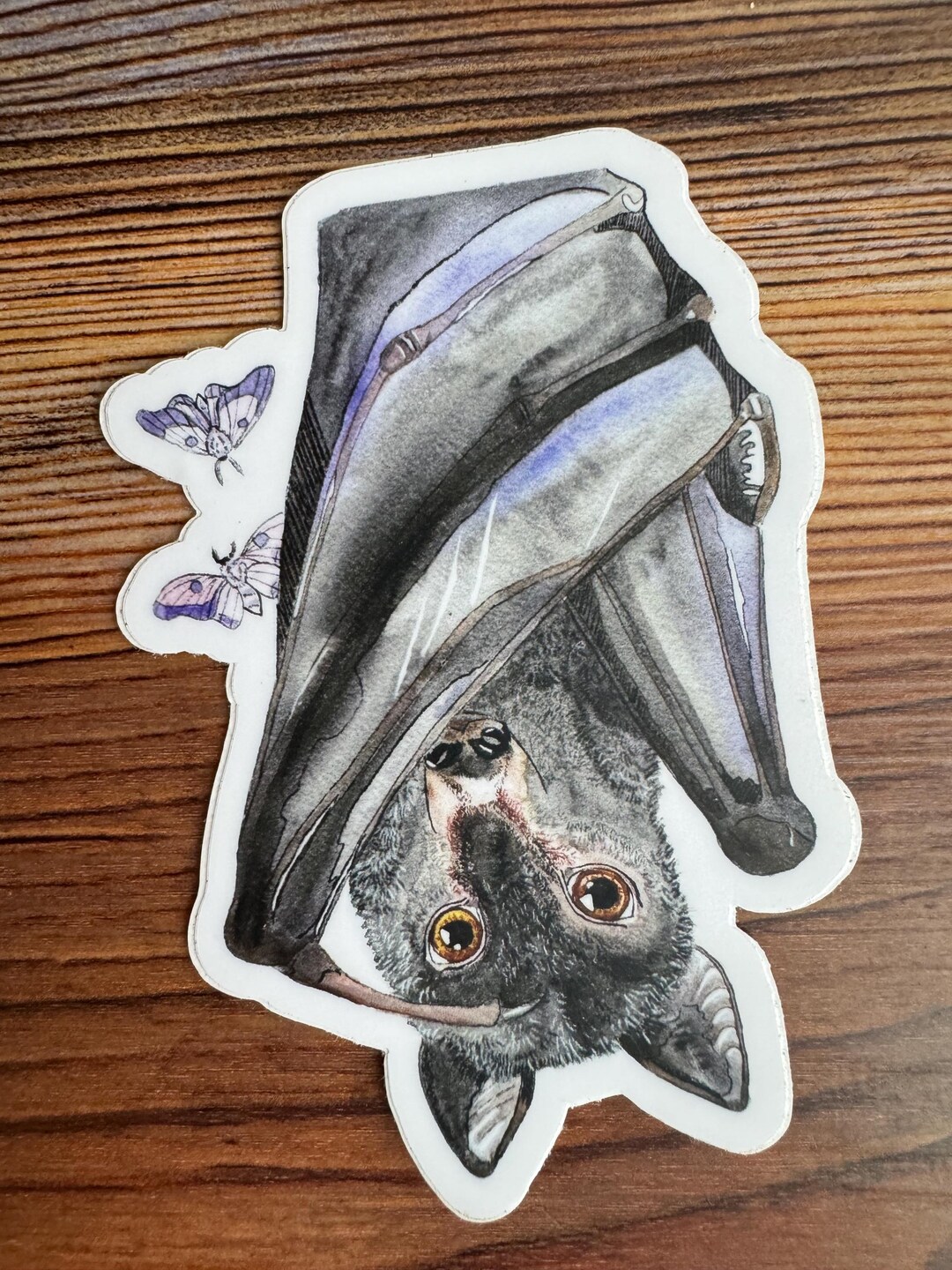 Sticker “black Bat” for Water Bottle Laptop Kindle - Etsy