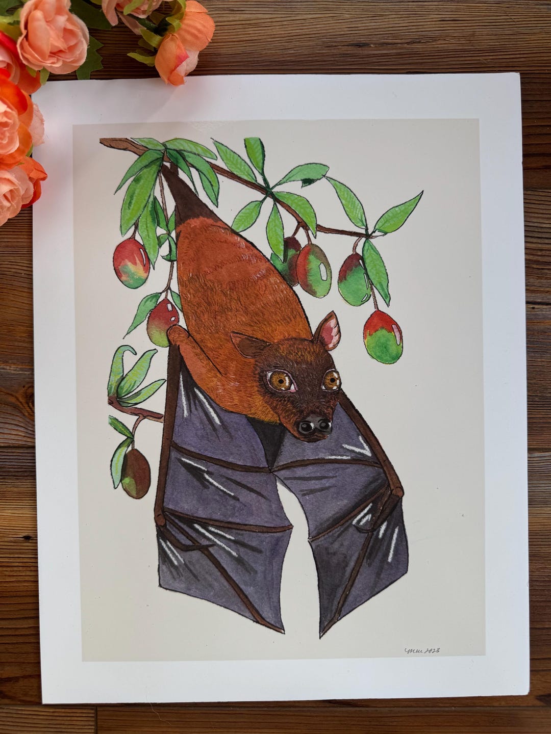 Fruit Bat: Print - Etsy