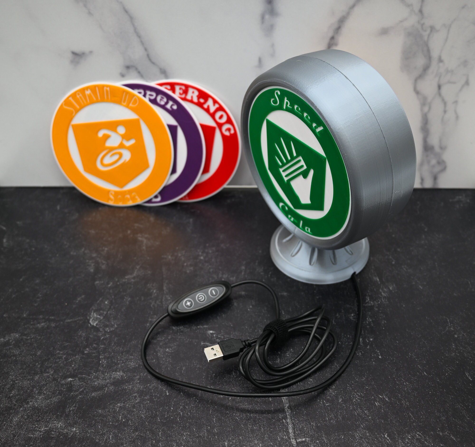 Perk a Cola Cap Dimmable Lamp Gaming Room Zombies Video Game Desk Decor ...
