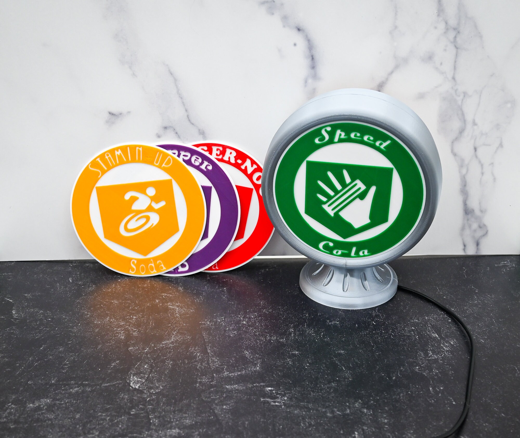 Perk a Cola Cap Dimmable Lamp Gaming Room Zombies Video Game Desk Decor ...