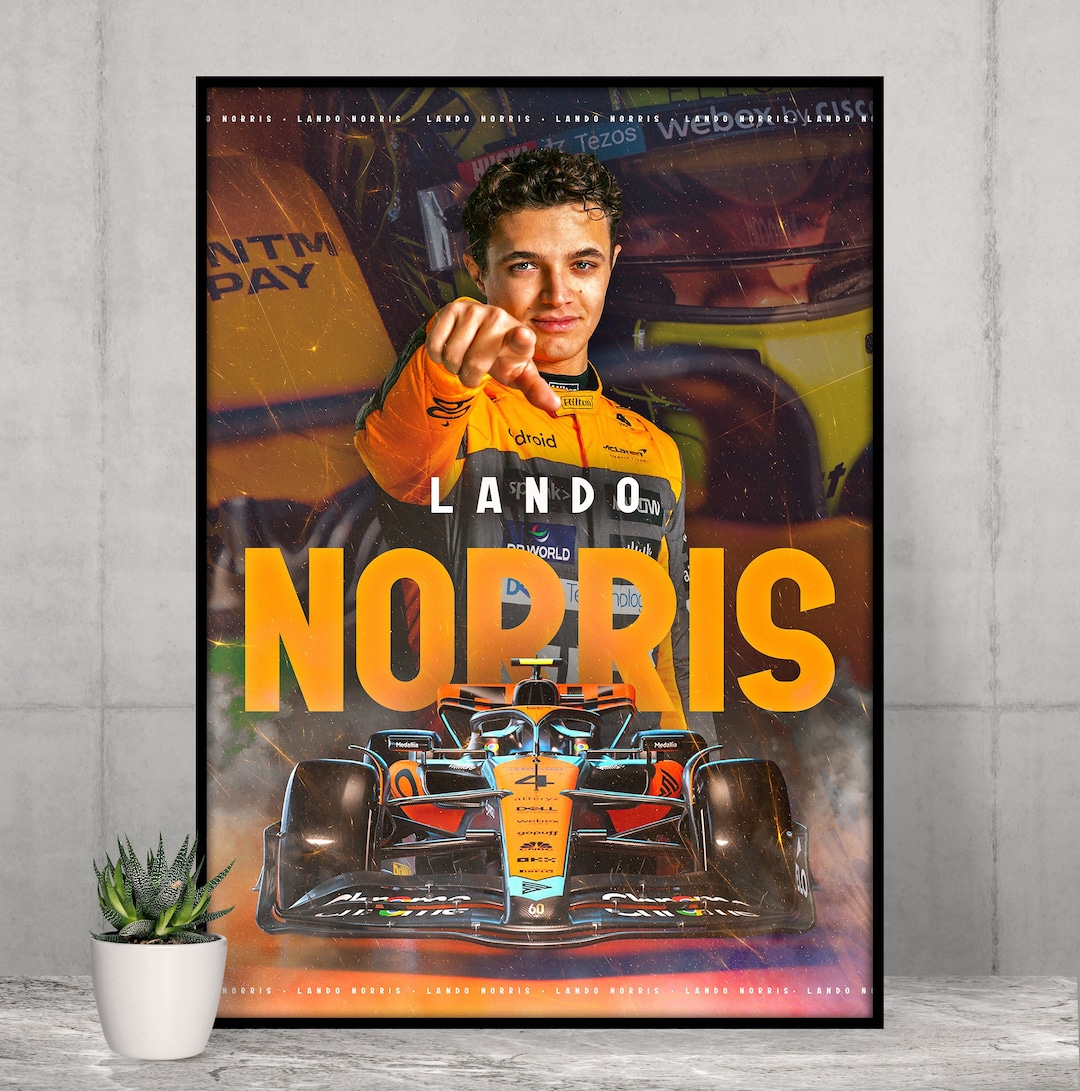 PREMIUM Lando Norris Poster | Limited Edition | Fan Wall Art Formula 1 | Sports Decor for ...