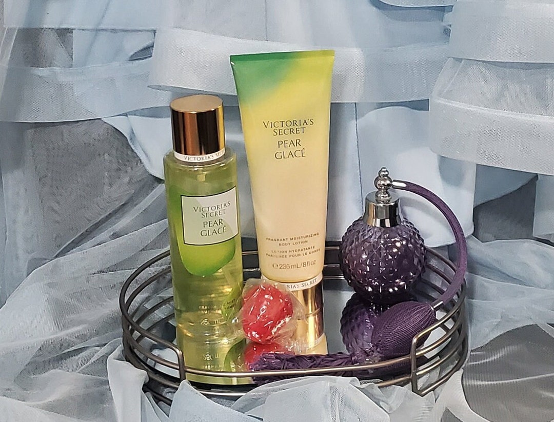90s Vintage, Victoria's Secret, PEAR GLACE, NEW Set Lotion/ Body Mist ...