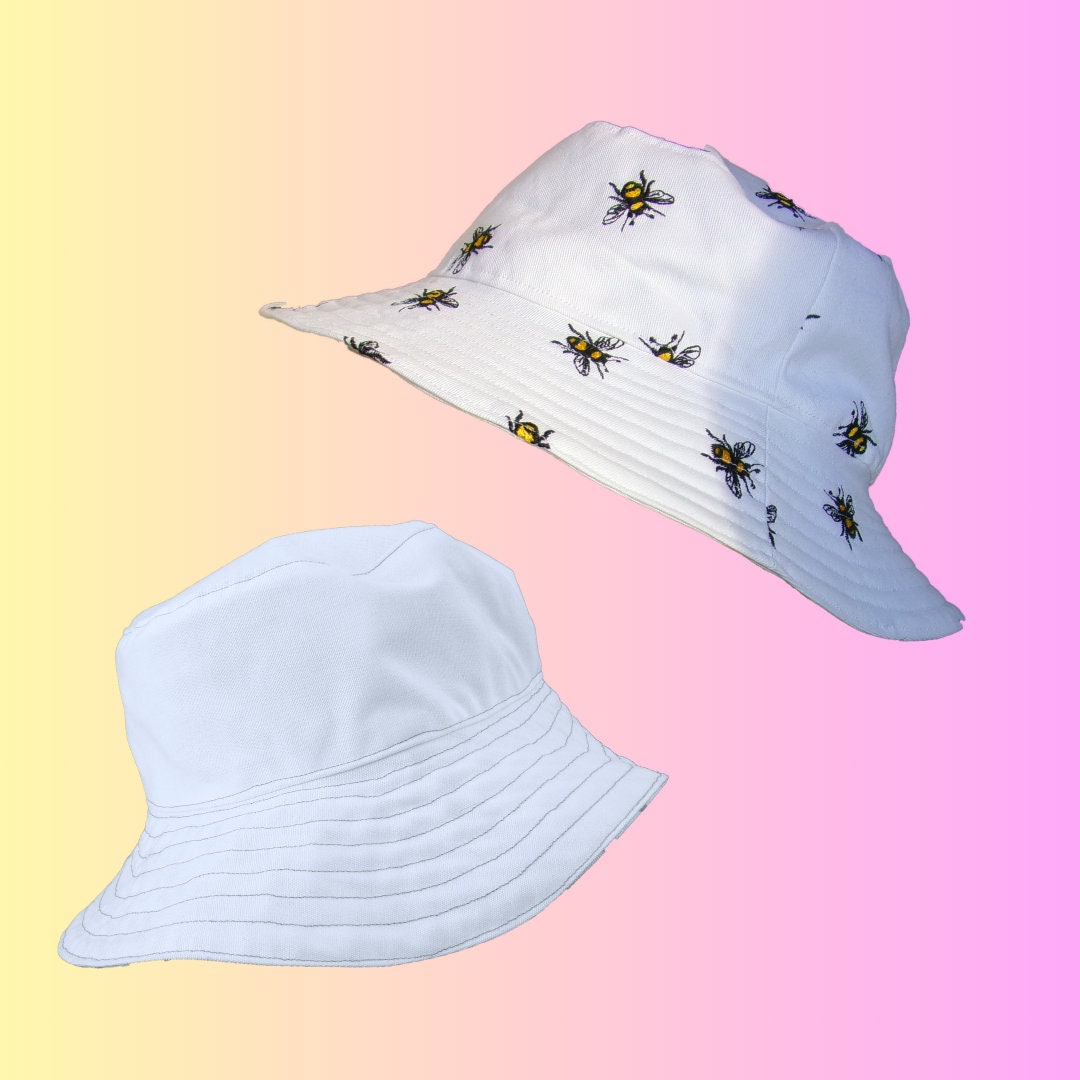 Reversible Bumble Bee Bucket Hat - Etsy
