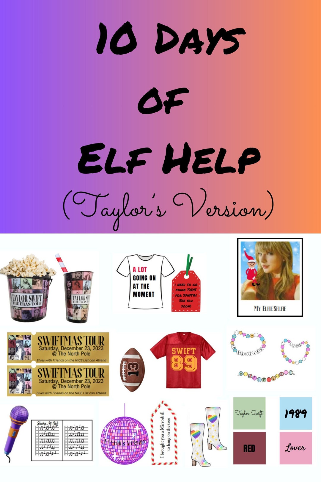 10 Days of Swiftie Fun for Your Elf (printable) - Etsy