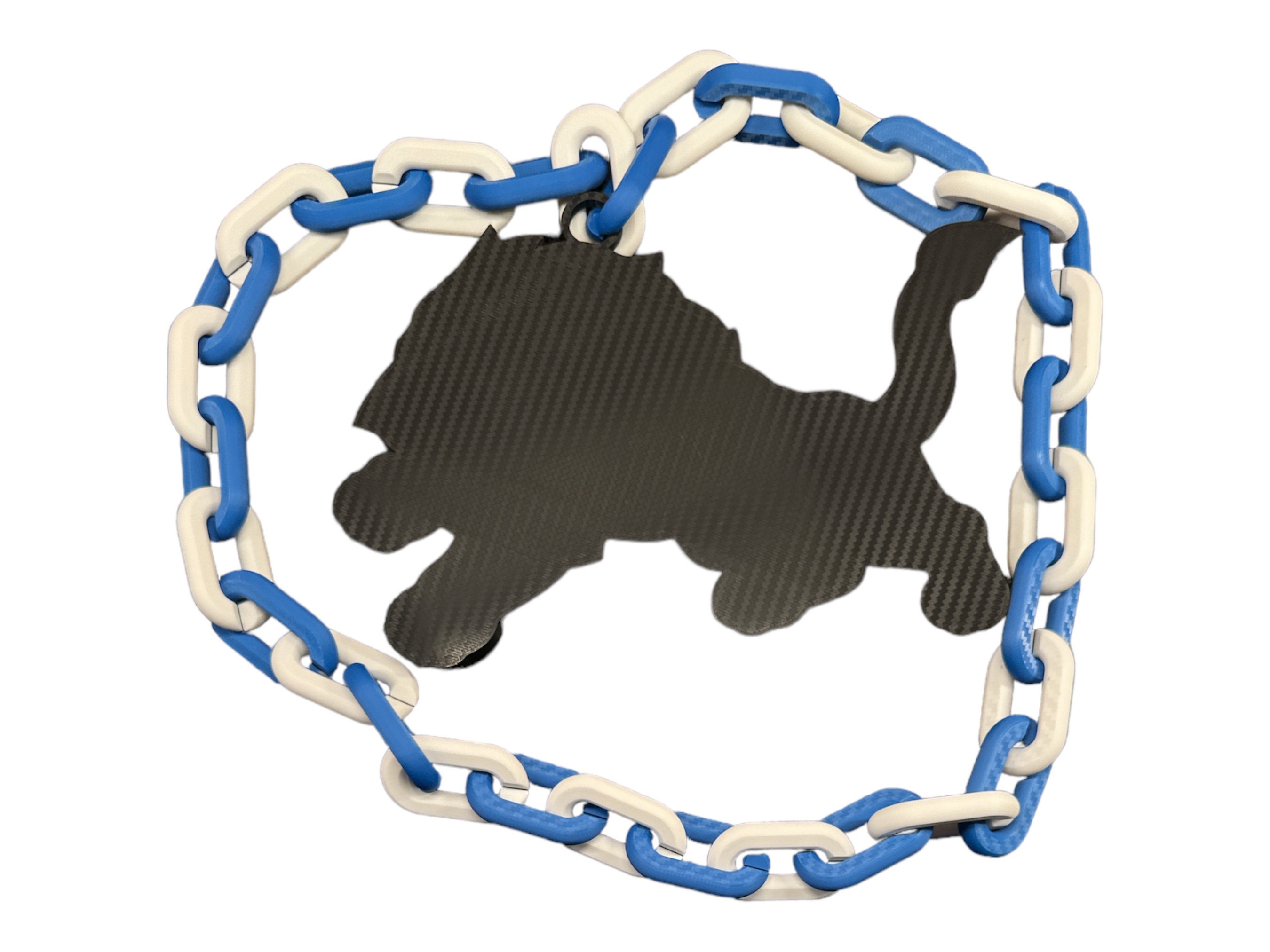 Detroit Lions Chain Necklace With Carbon Fiber Finish - Etsy