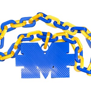 Custom 3D Printed University of Michigan Inspired Chain Necklace - Etsy
