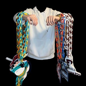 Custom 3D Printed Turnover Oversized Sports Chains Football Basketball ...