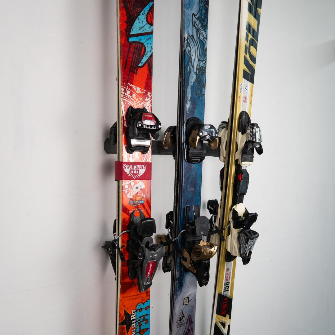 Vertical Ski Hanger | Triple Wall Mount | 3 Pair Ski Rack & Ski Storage ...