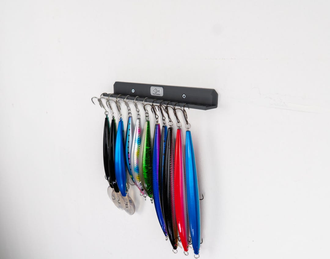Fishing Lure Holder: Wall Mount, 31 Hook Slots, Fishing Storage - Etsy