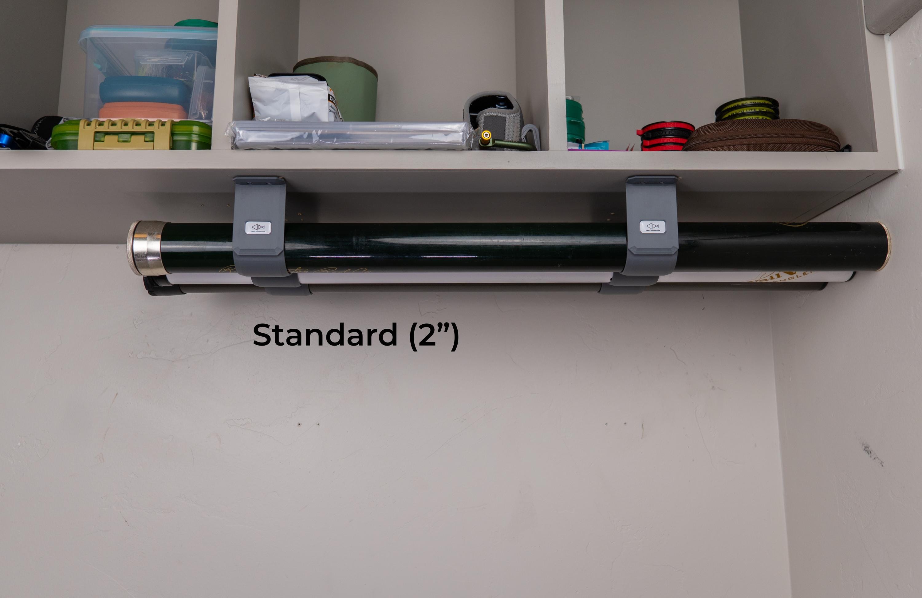 Fly Rod Tube Holder | Under Shelf & Ceiling Mount | Triple Rack | Fly ...