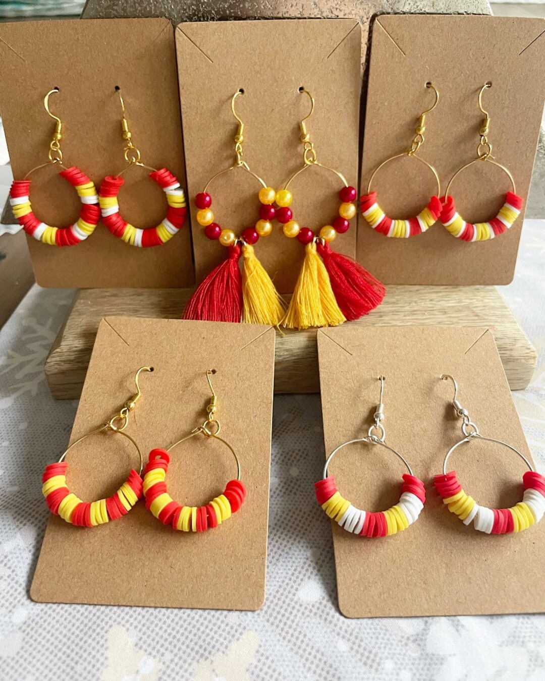 Kansas City Color-inspired Earrings- Perfect for Game Day! - Etsy