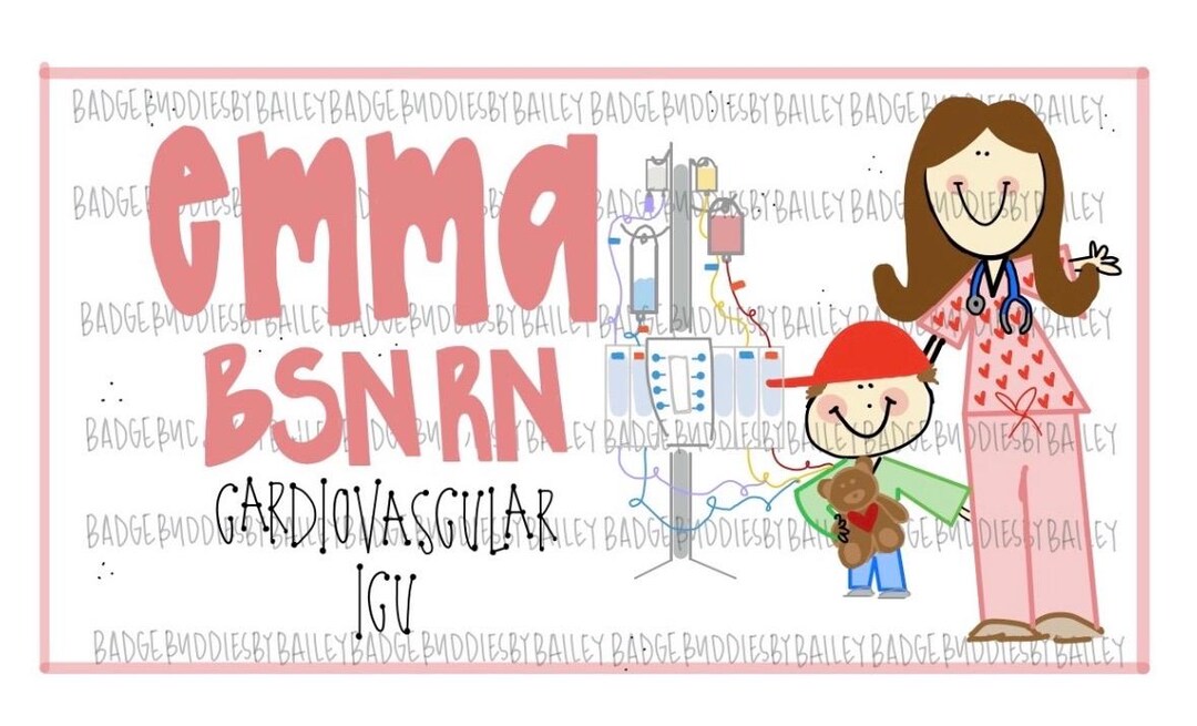 Pediatric CVICU Badge Buddy - Etsy