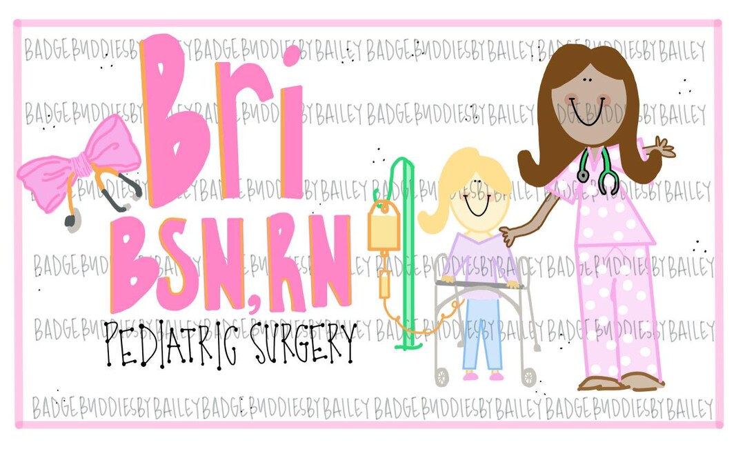 Pastel Pediatric Surgery Badge Buddy - Etsy